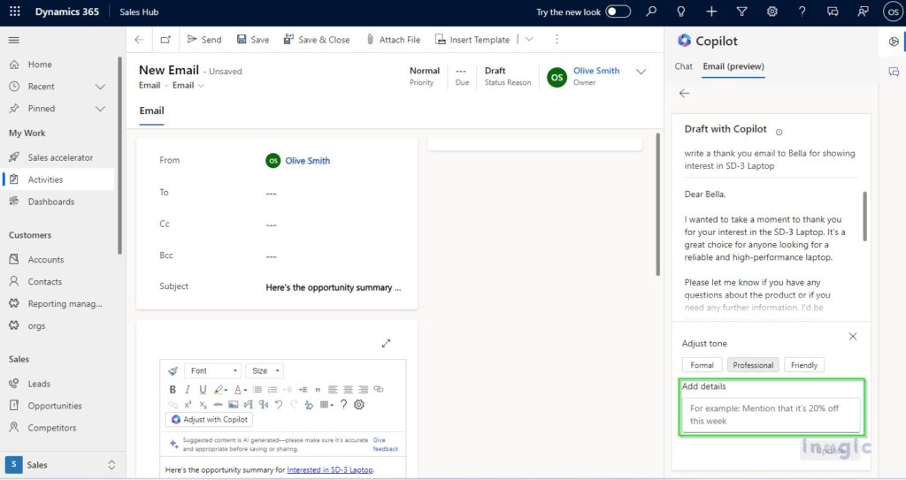Compose or Reply to Emails using Copilot - Microsoft Dynamics 365 CRM ...