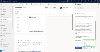 Compose or Reply to Emails using Copilot - Microsoft Dynamics 365 CRM ...