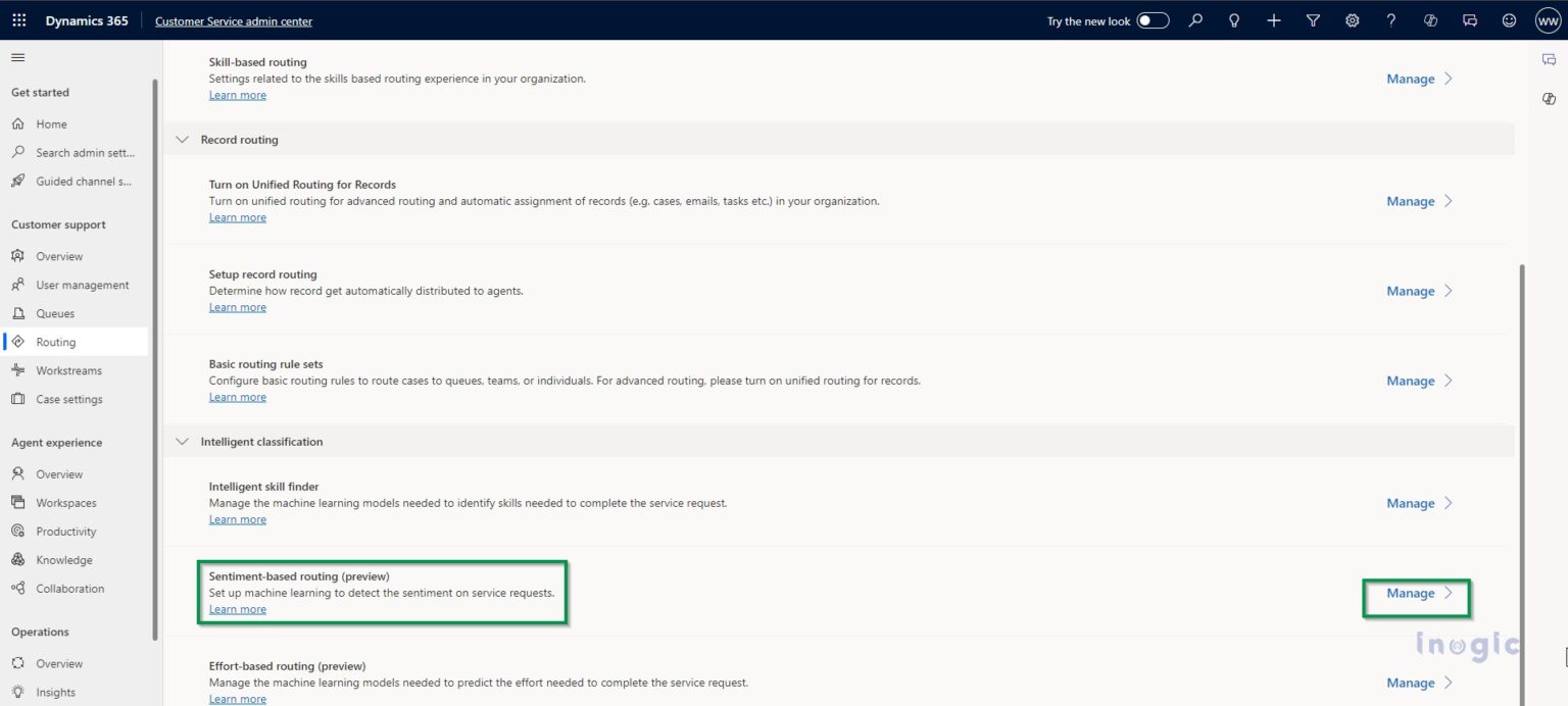 Utilize a model for work classification based on sentiment prediction in Dynamics 365 ...