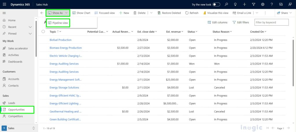 Group Opportunities for better analysis by aggregating the numeric fields in Dynamics 365 Sales ...