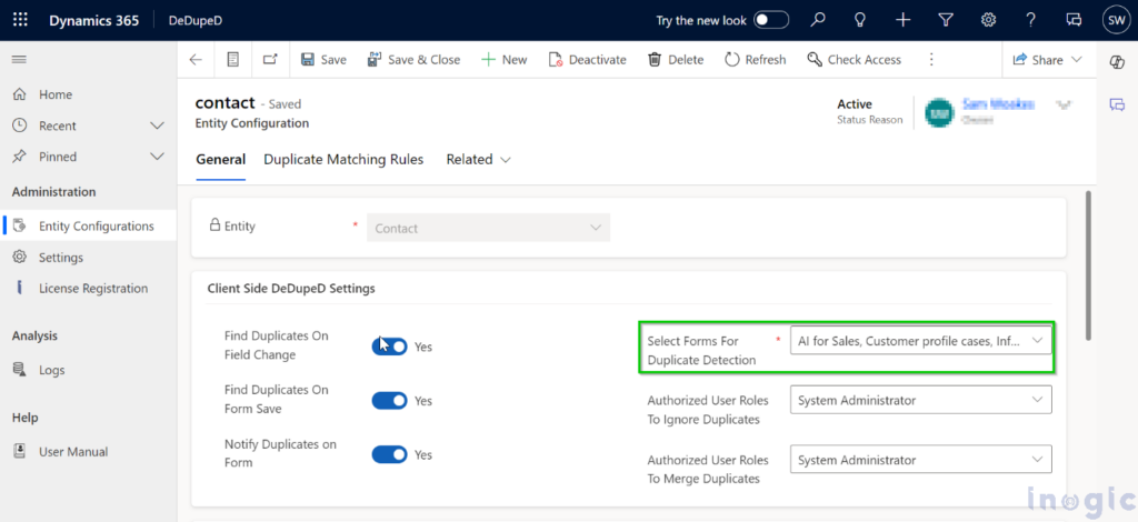 Maximize Dynamics 365 Crm Data Quality With New Features Of Inogics De