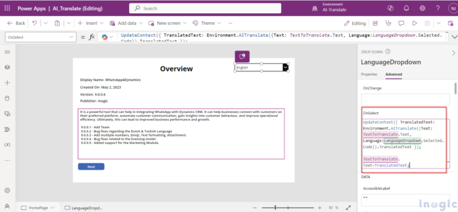 Simplify ‘multilingual Support Using Dataverse And Ai Translate In Canvas Apps Microsoft