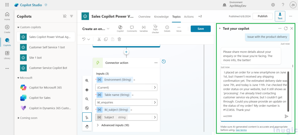 Automating Customer Enquiry Handling with Dynamics 365 and Power Platform Connectors in Copilot ...