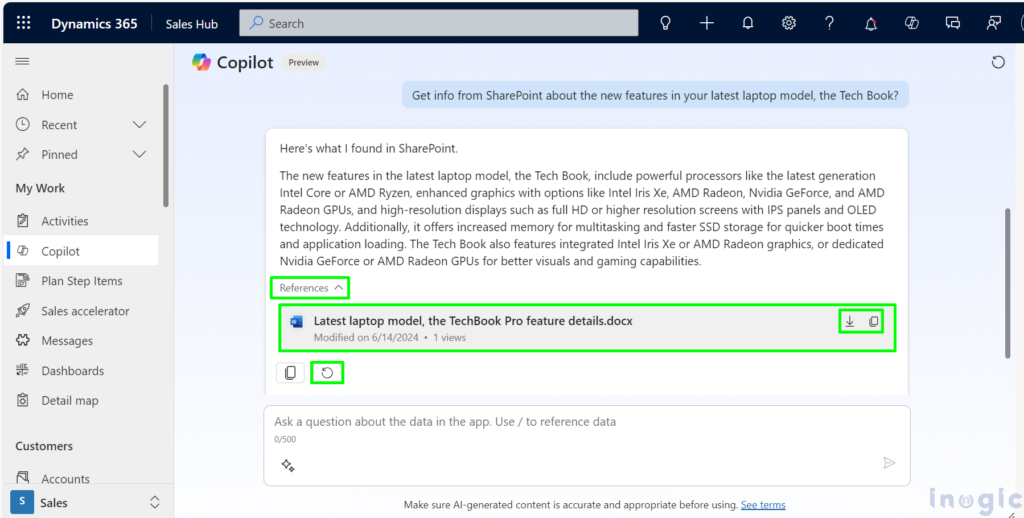 Utilize Copilot for Extracting Answers from SharePoint Sales Documents - Microsoft Dynamics 365 ...