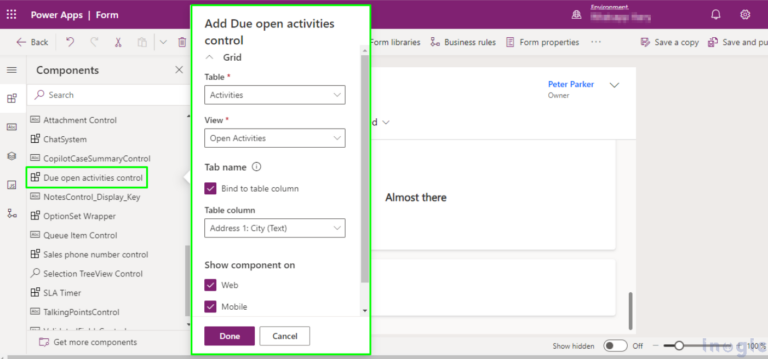 Customize Record Forms in Dynamics 365 CRM using the Due Open Activities Control - Microsoft ...