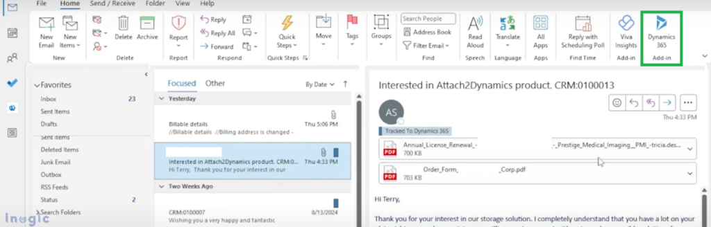 Move Email Attachments from Outlook to Cloud Storage using Dynamics 365 - Microsoft Dynamics 365 ...