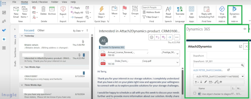 Move Email Attachments from Outlook to Cloud Storage using Dynamics 365 - Microsoft Dynamics 365 ...