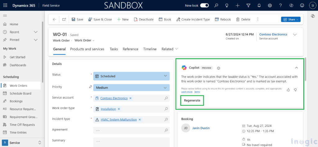 Generate Work Order Summary with Copilot in Dynamics 365 Field Service (Part I) - Microsoft ...