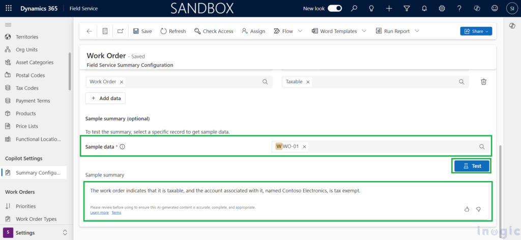 Generate Work Order Summary with Copilot in Dynamics 365 Field Service (Part I) - Microsoft ...