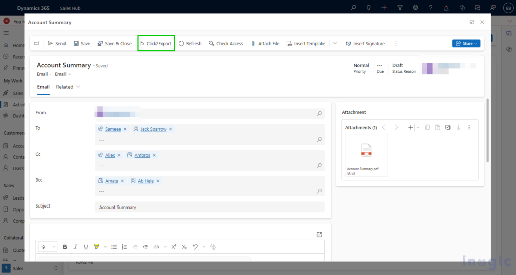 Export Pdf From Activity Entity Like Emails Appointments And More In