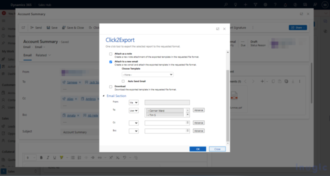 Export Pdf From Activity Entity Like Emails Appointments And More In
