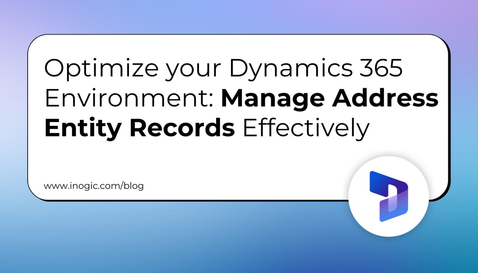 Optimize your Dynamics 365 Environment: Manage Address Entity Records ...