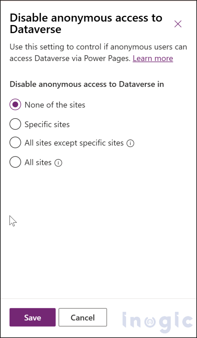 Use Governance Controls to Disable Anonymous Access in Power Pages - Power Community