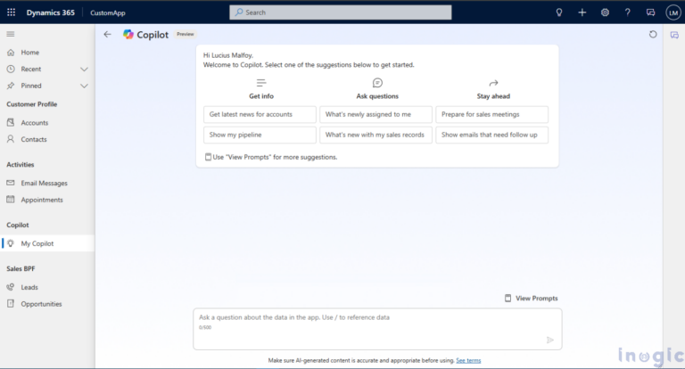How To Add a Copilot Page in the Site Map Entry to Your Custom Sales App? - Microsoft Dynamics ...