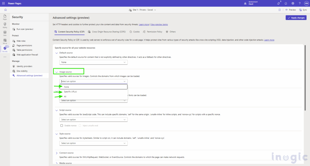 Understanding Advanced Settings in Power Pages (Preview) - Microsoft ...