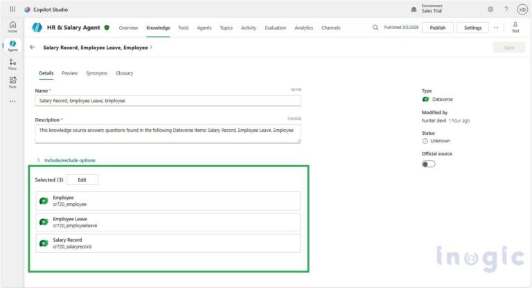 Adding Dataverse as a Knowledge Source in Microsoft Copilot Studio ...