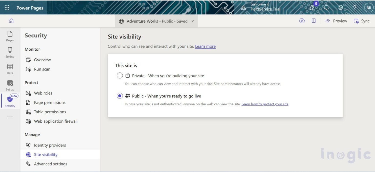 Control Public Access for Power Pages (Non-Production)