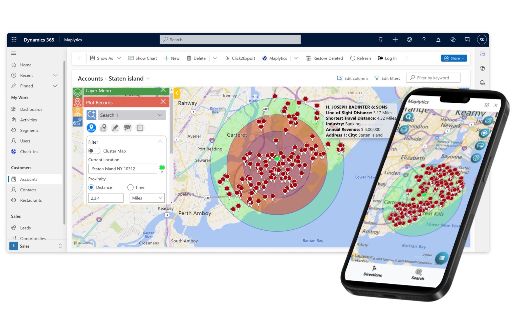 Maps Integration for Dynamics 365 CRM | Bing/Azure Map | Maplytics
