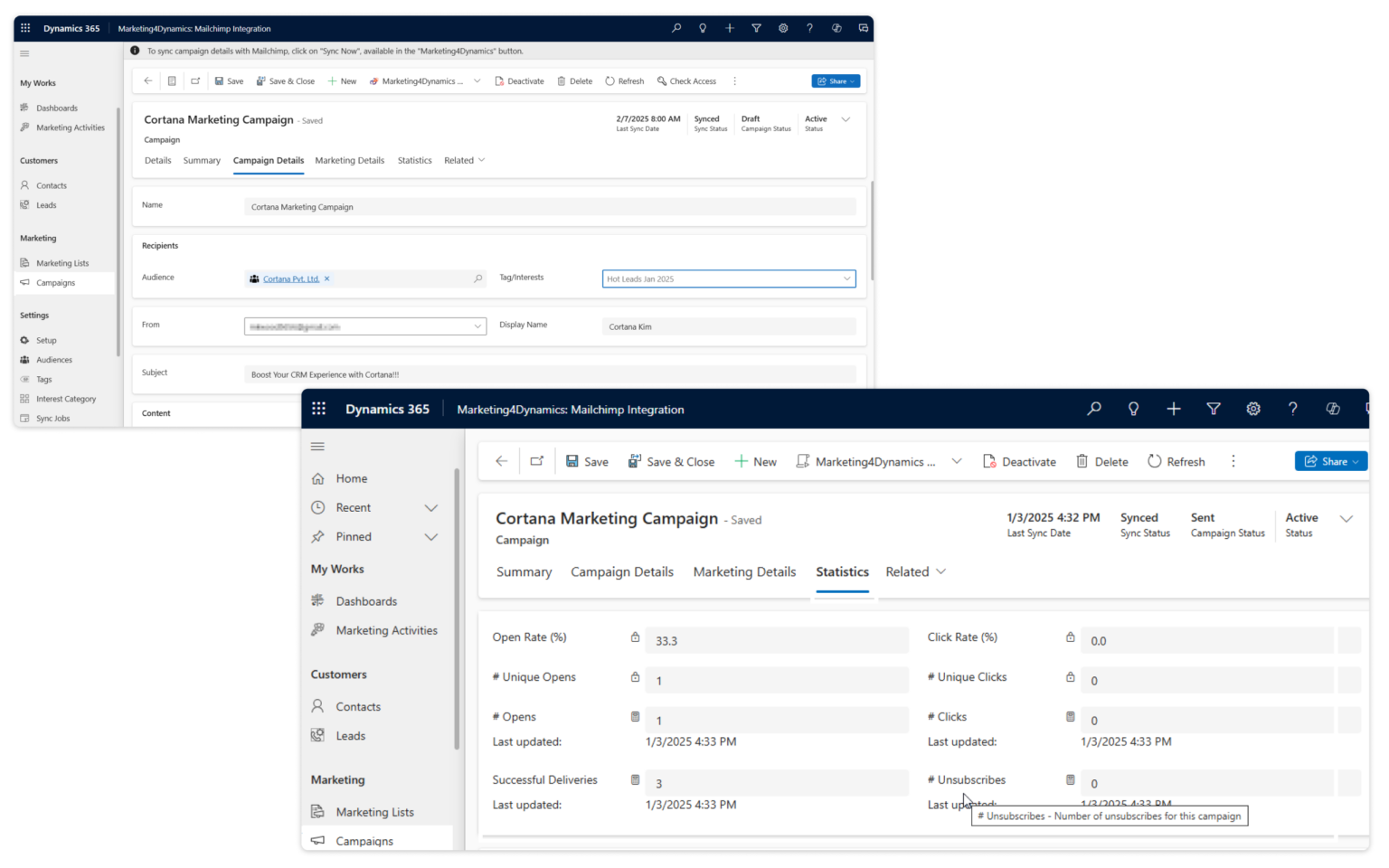 Mailchimp Integration with Dynamics 365 CRM | Marketing4Dynamics